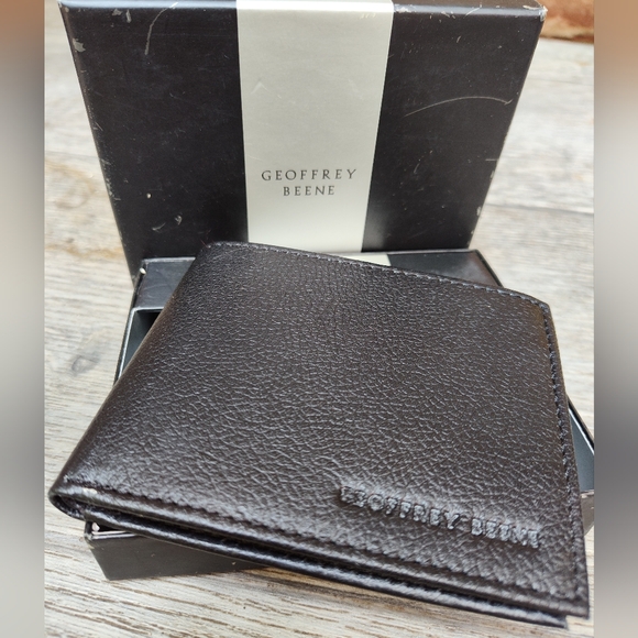 Geoffrey Beene | Accessories | Geoffrey Beene Mens Black Leather Bifold ...